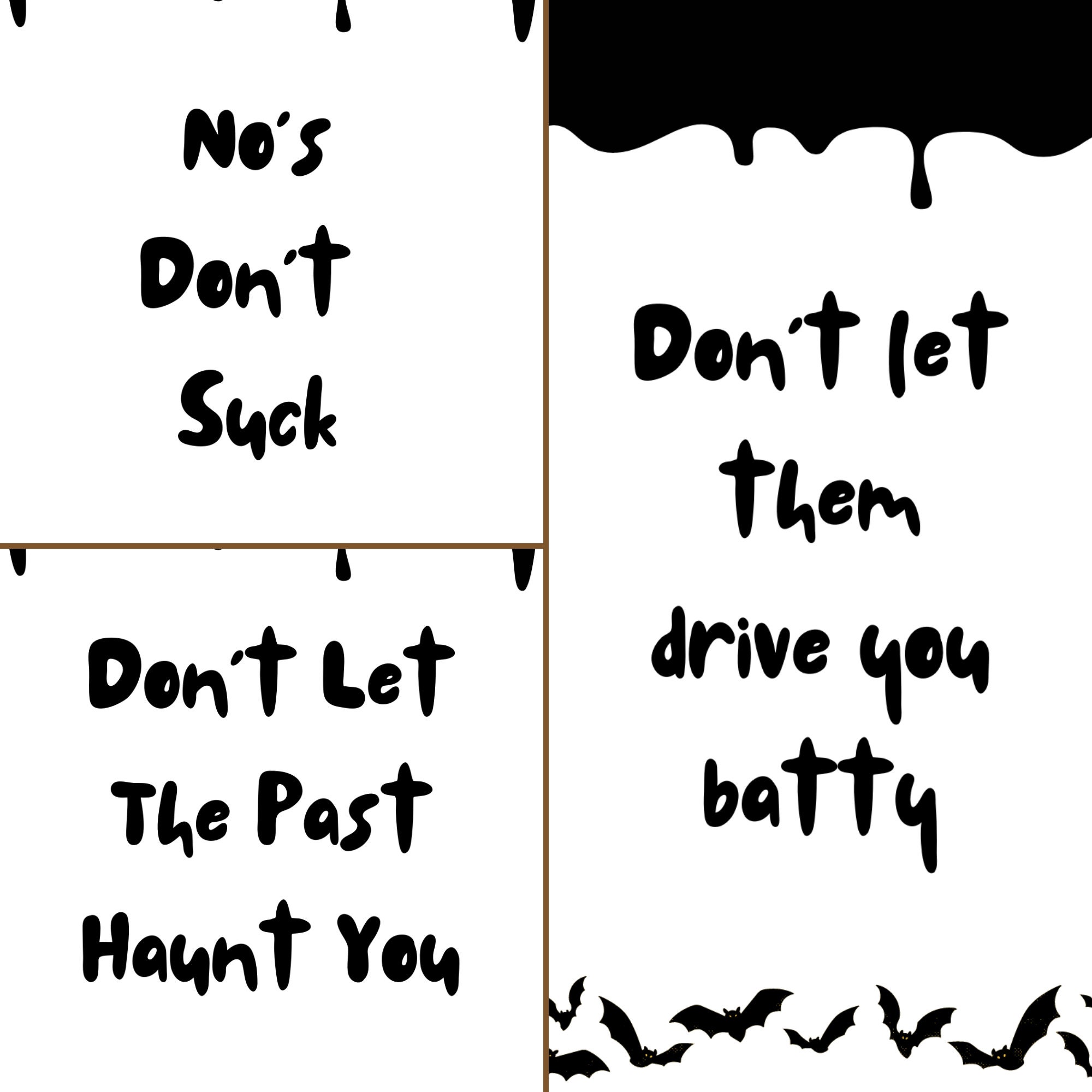 Halloween Spooky Affirmation Printable Cards - Etsy