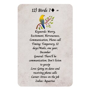 Lenormand Card Collection: Symbols and Meanings, Lenormand Cards With ...