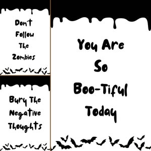 Halloween Spooky Affirmation Printable Cards - Etsy