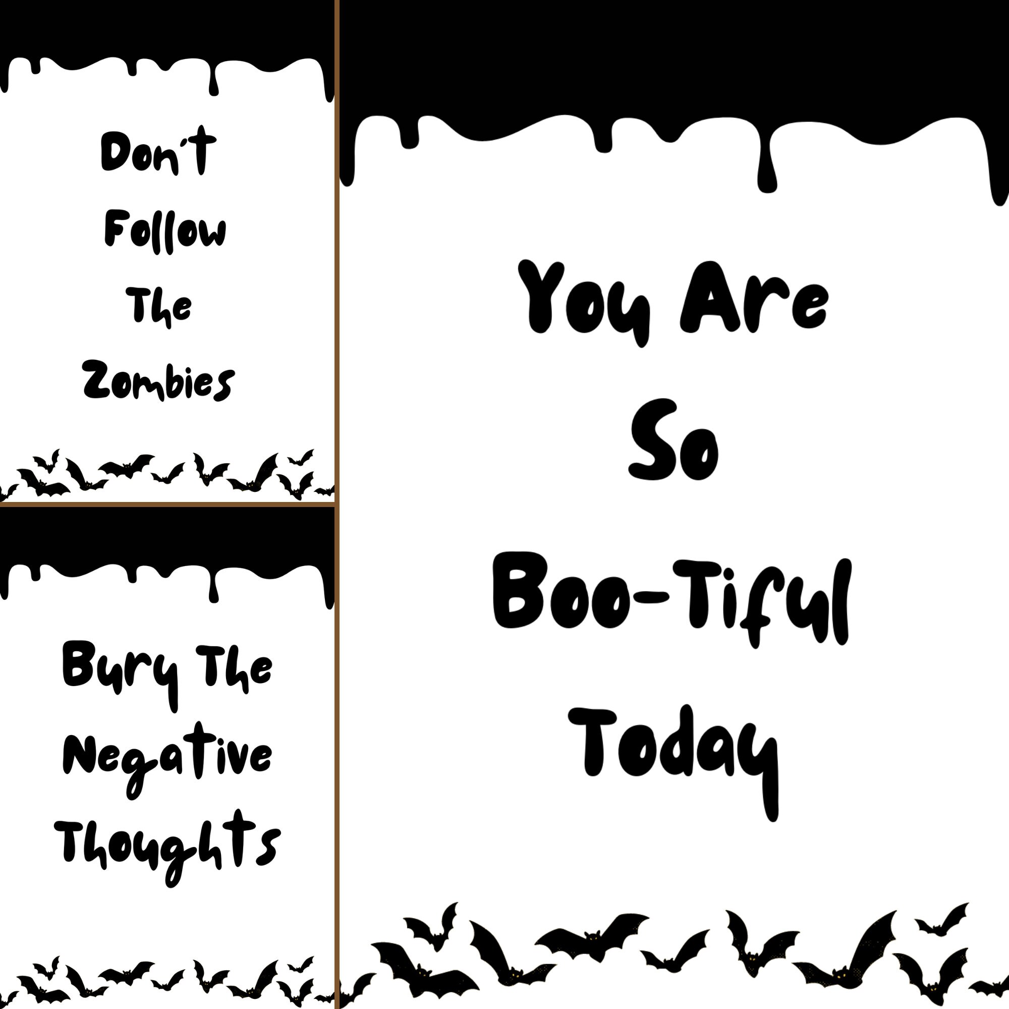 Halloween Spooky Affirmation Printable Cards - Etsy