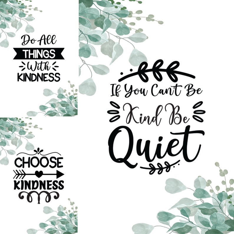 Kindness Printable Cards Digital Cards With Kind Quotes - Etsy