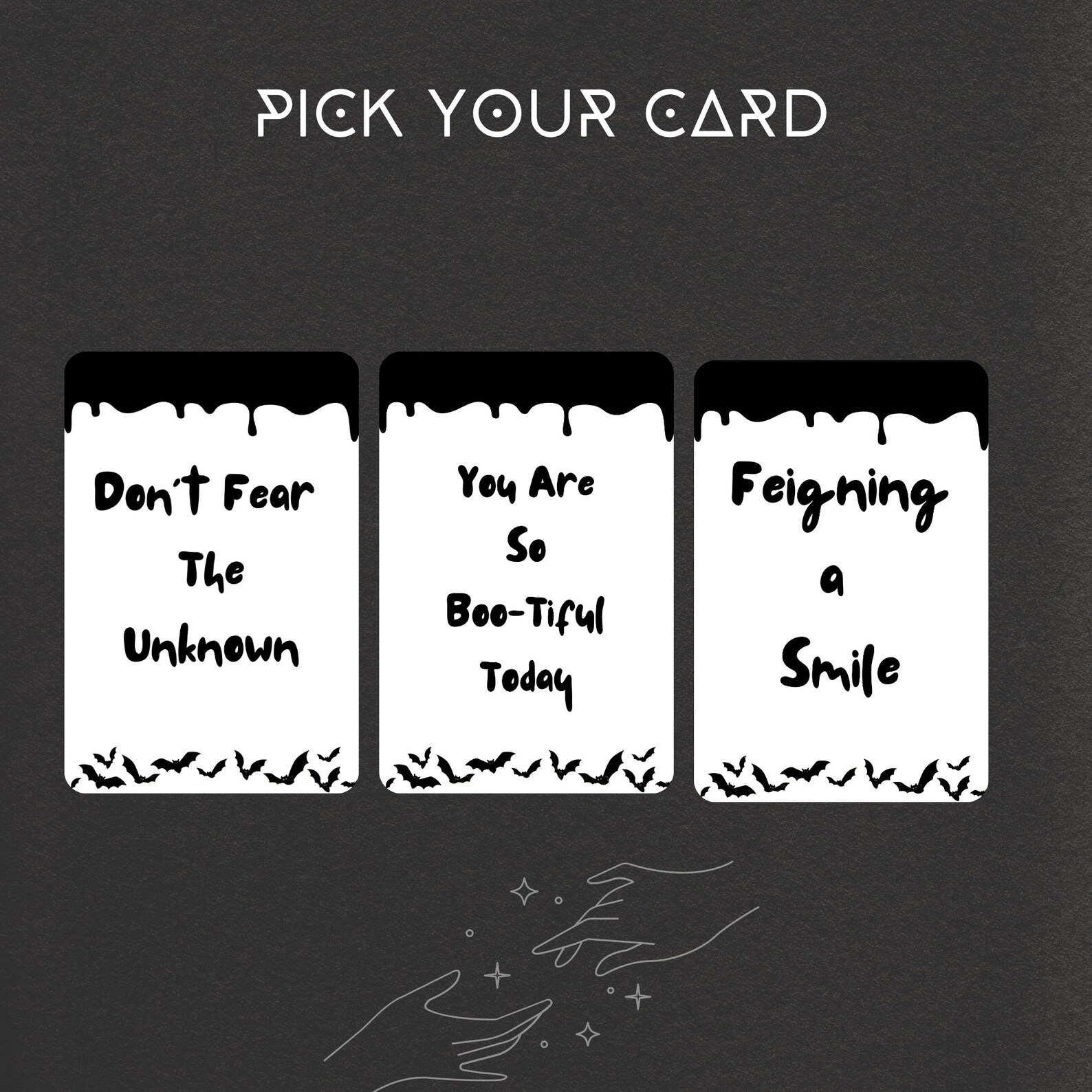 Halloween Spooky Affirmation Printable Cards - Etsy