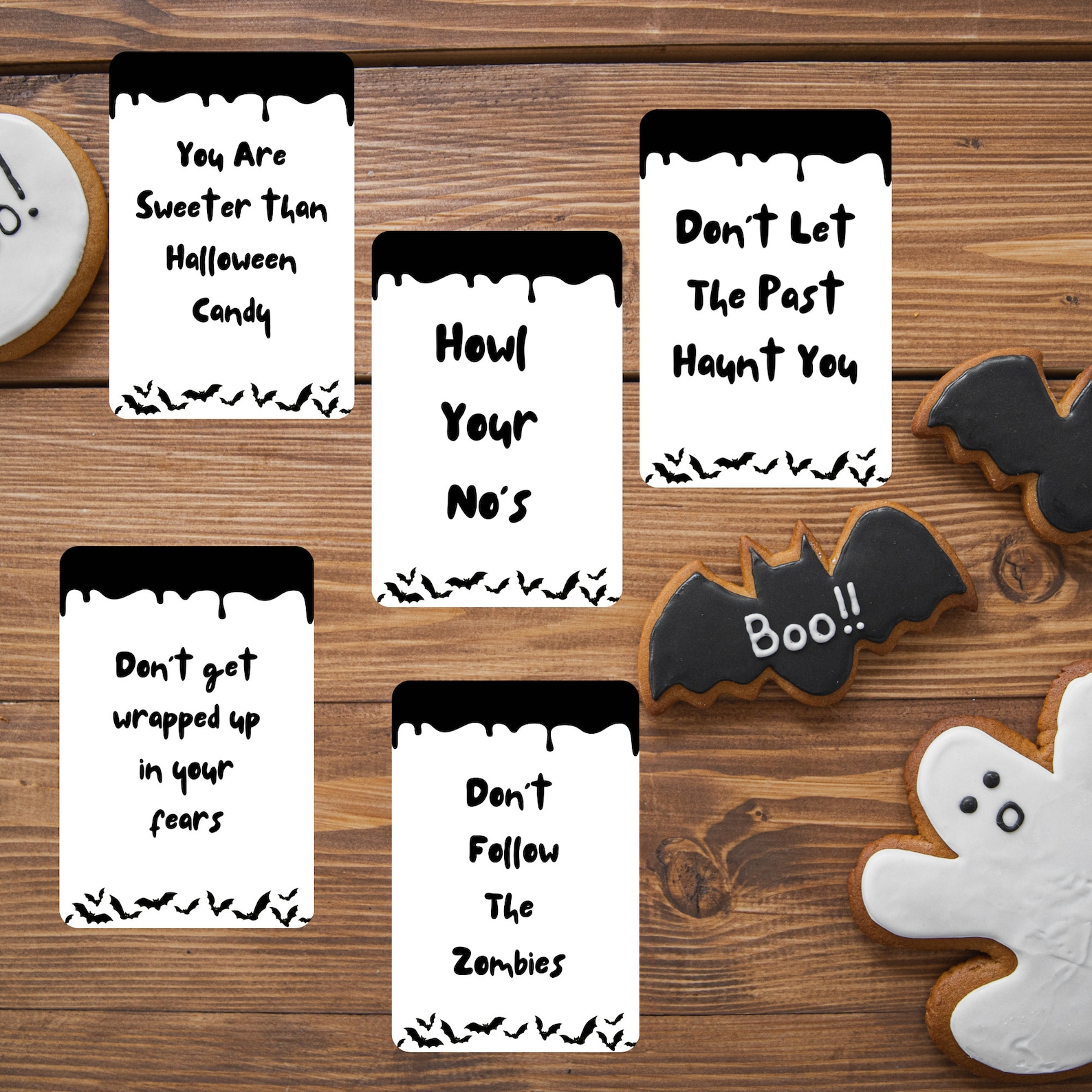Halloween Spooky Affirmation Printable Cards - Etsy