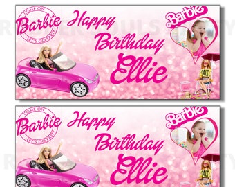 Barbie Banner Birthday - Etsy