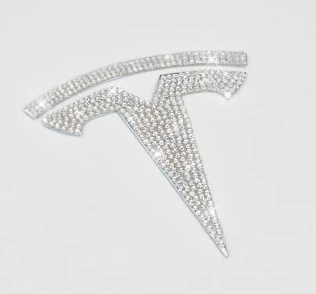 Crystal Diamond Bling Decal Tesla Model Y Steering Wheel, Frunk, Trunk ...