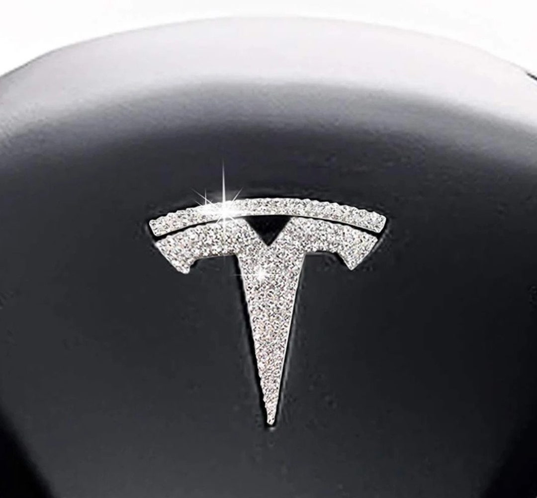 Crystal Diamond Bling Decal Tesla Model Y Steering Wheel, Frunk, Trunk ...