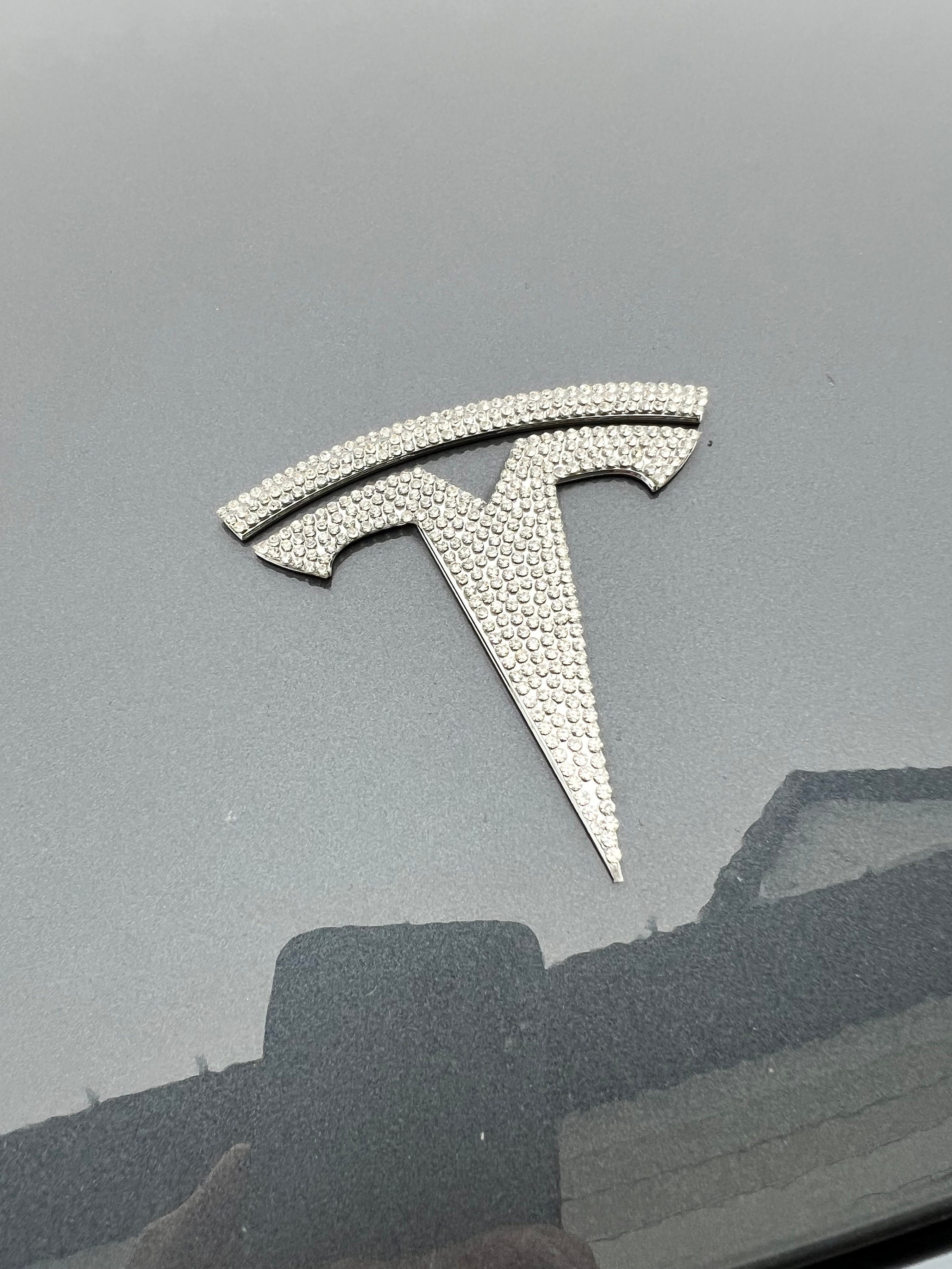 Crystal Diamond Bling Decal Tesla Model Y Steering Wheel, Frunk, Trunk ...
