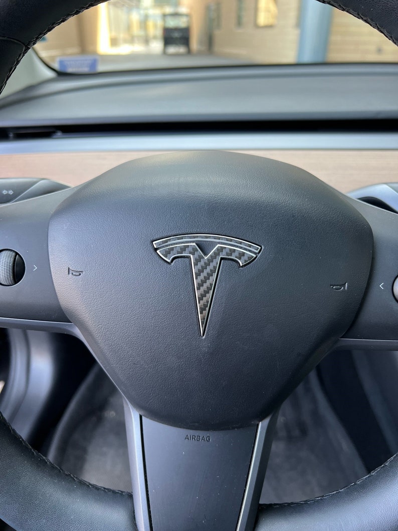 Gloss Blue Tesla Model Y Trunk, Frunk and Steering Wheel Logo Decal 3M ...