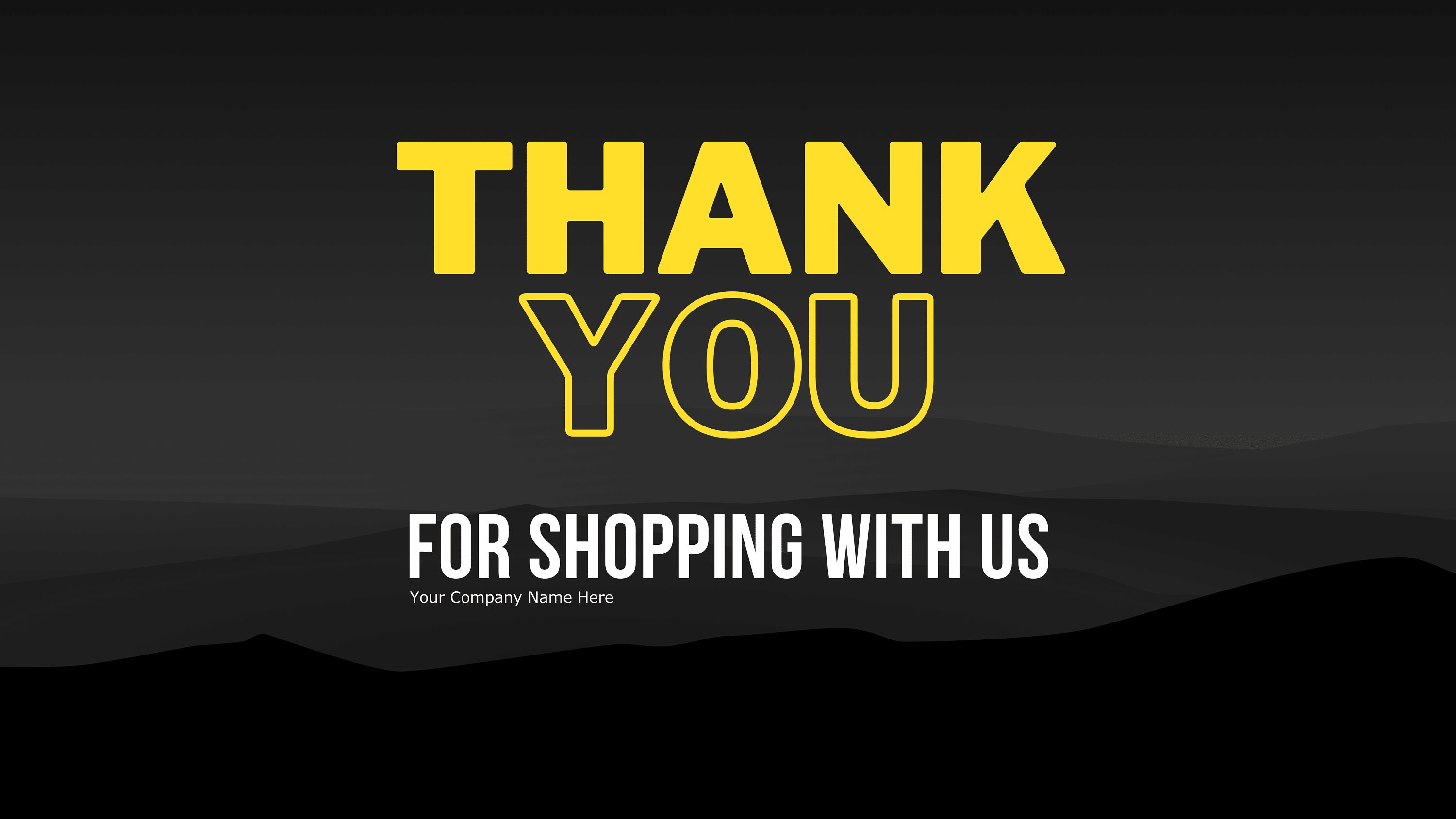 Modern Thank You Card - Thank You for Shopping With Us. Digital ...