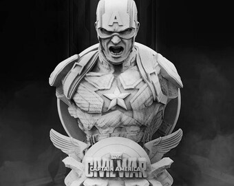 Captain America Bust - Etsy