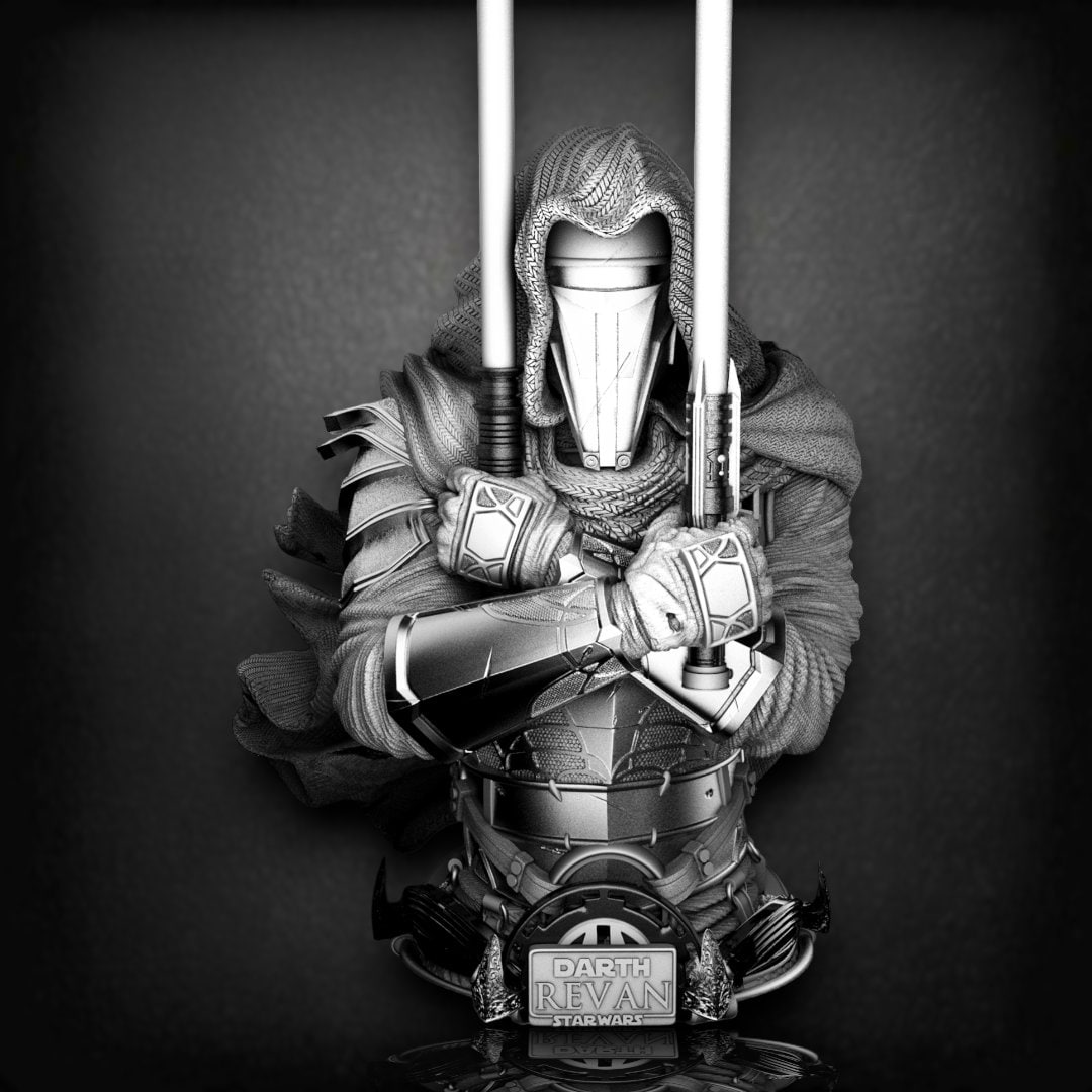 Darth Revan Resin 3D Print Physical Model - Etsy