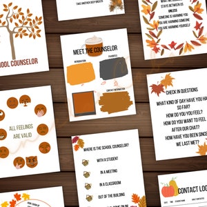 School Counselor Autumn Fall Office Decor Collection, School Office Art ...