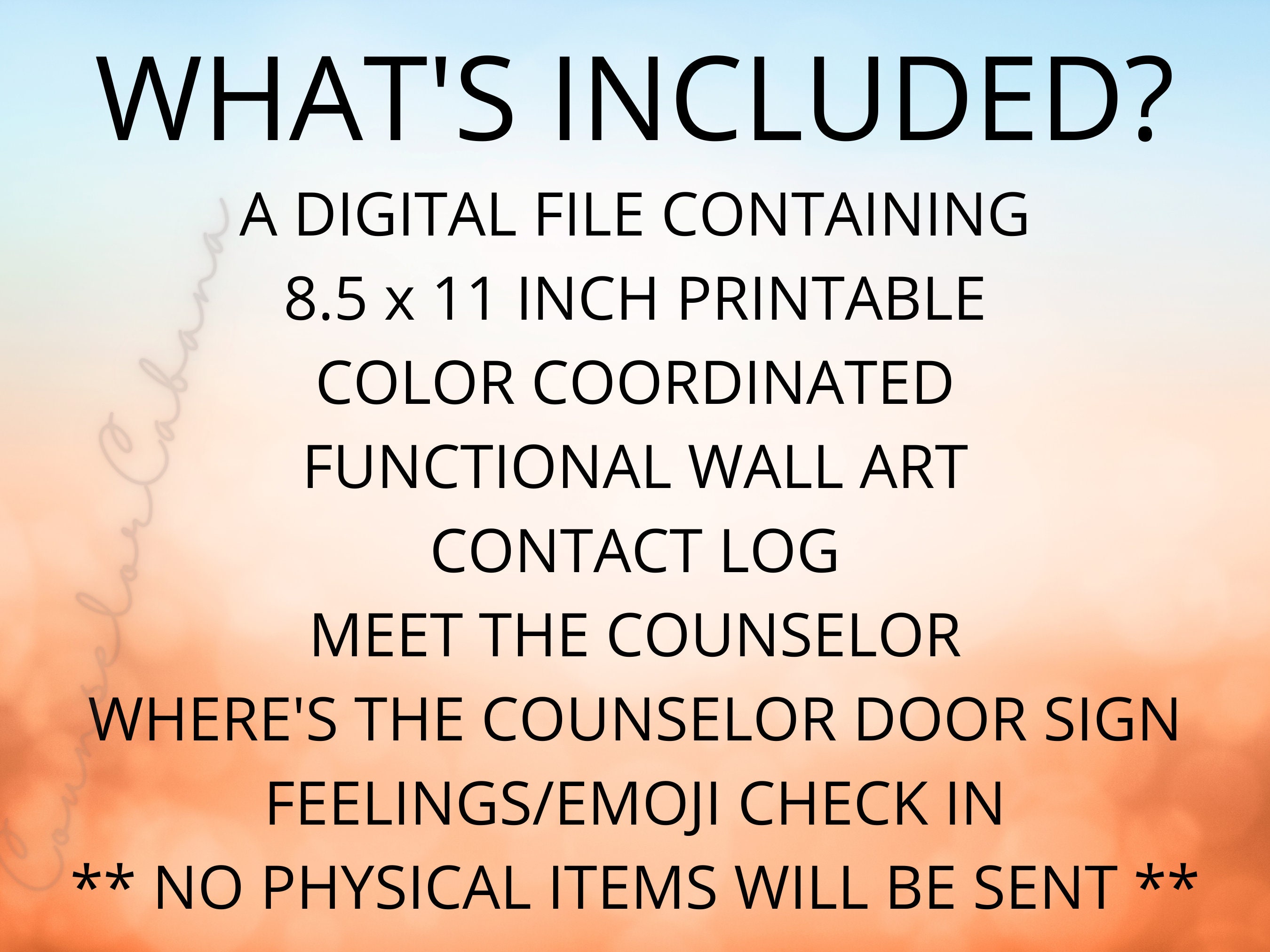 School Counselor Autumn Fall Office Decor Collection, School Office Art ...