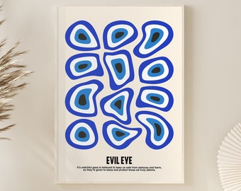 Evil Eye Abstract Art - Etsy