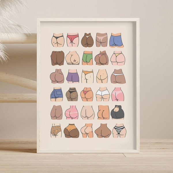 Butt Line Art Download - Etsy