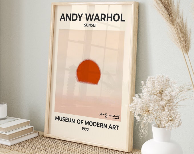 Andy Warhol Print Andy Warhol Sunset Print Museum Print Modern Art Andy ...