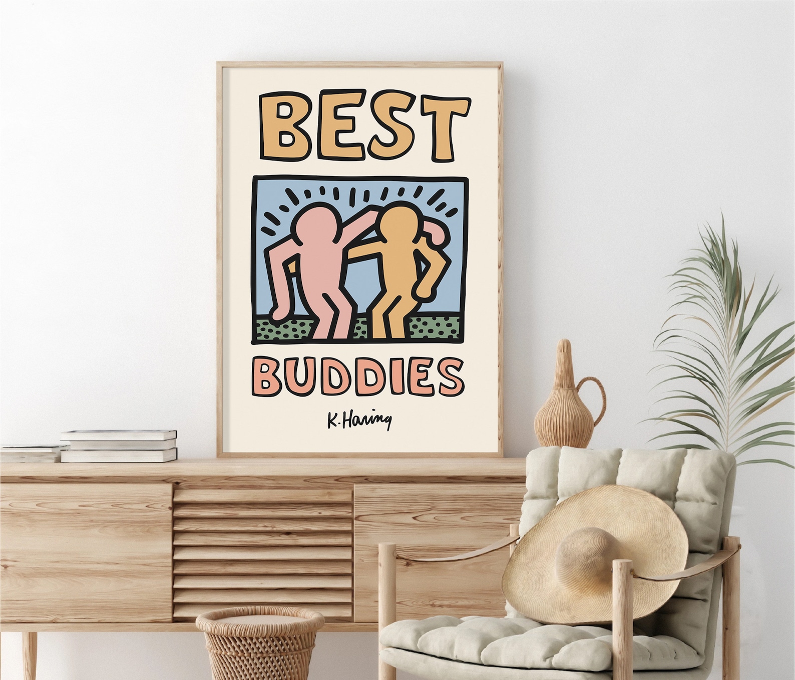 Keith Haring Poster Keith Haring Best Buddies Gift Idea - Etsy
