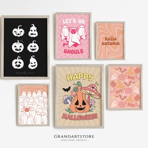 Halloween Printable Gallery Wall Art Bundle, Halloween Poster Set, Home ...