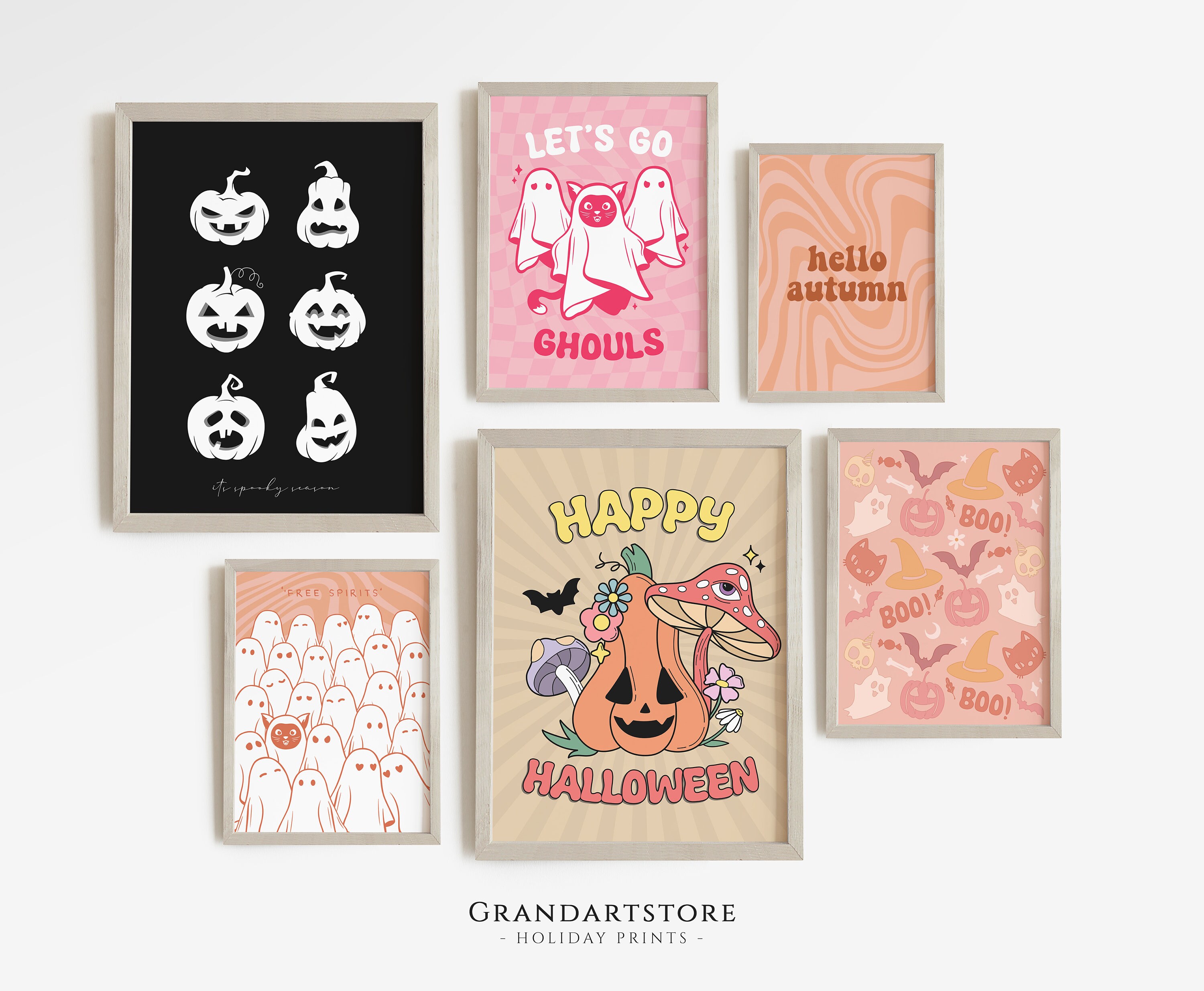Halloween Printable Gallery Wall Art Bundle Halloween Poster - Etsy