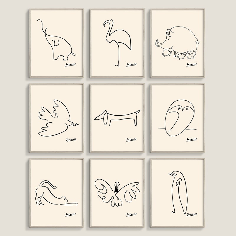 Picasso Line Drawing - Etsy