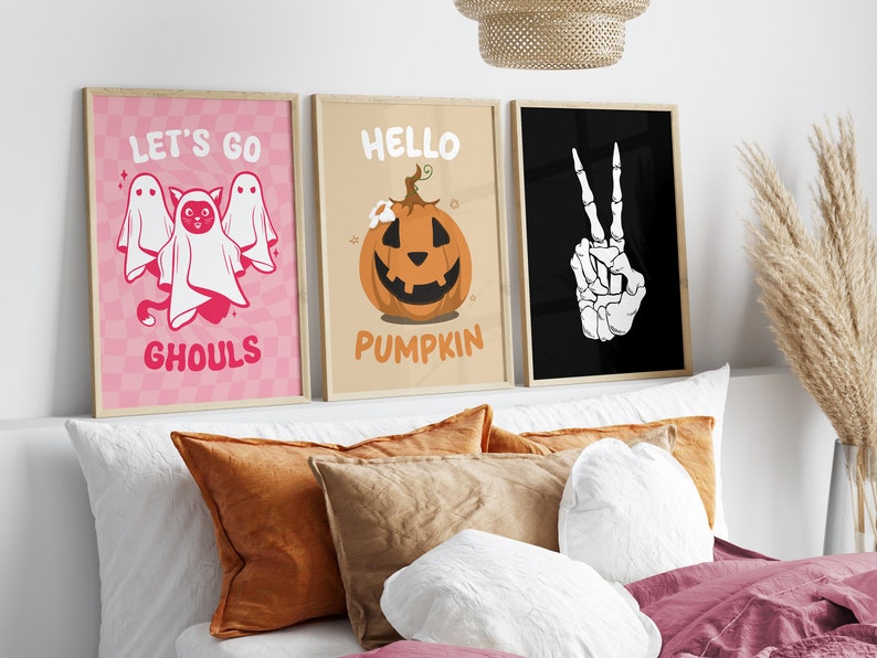 Halloween Printable Gallery Wall Art Bundle, Halloween Poster Set, Home ...