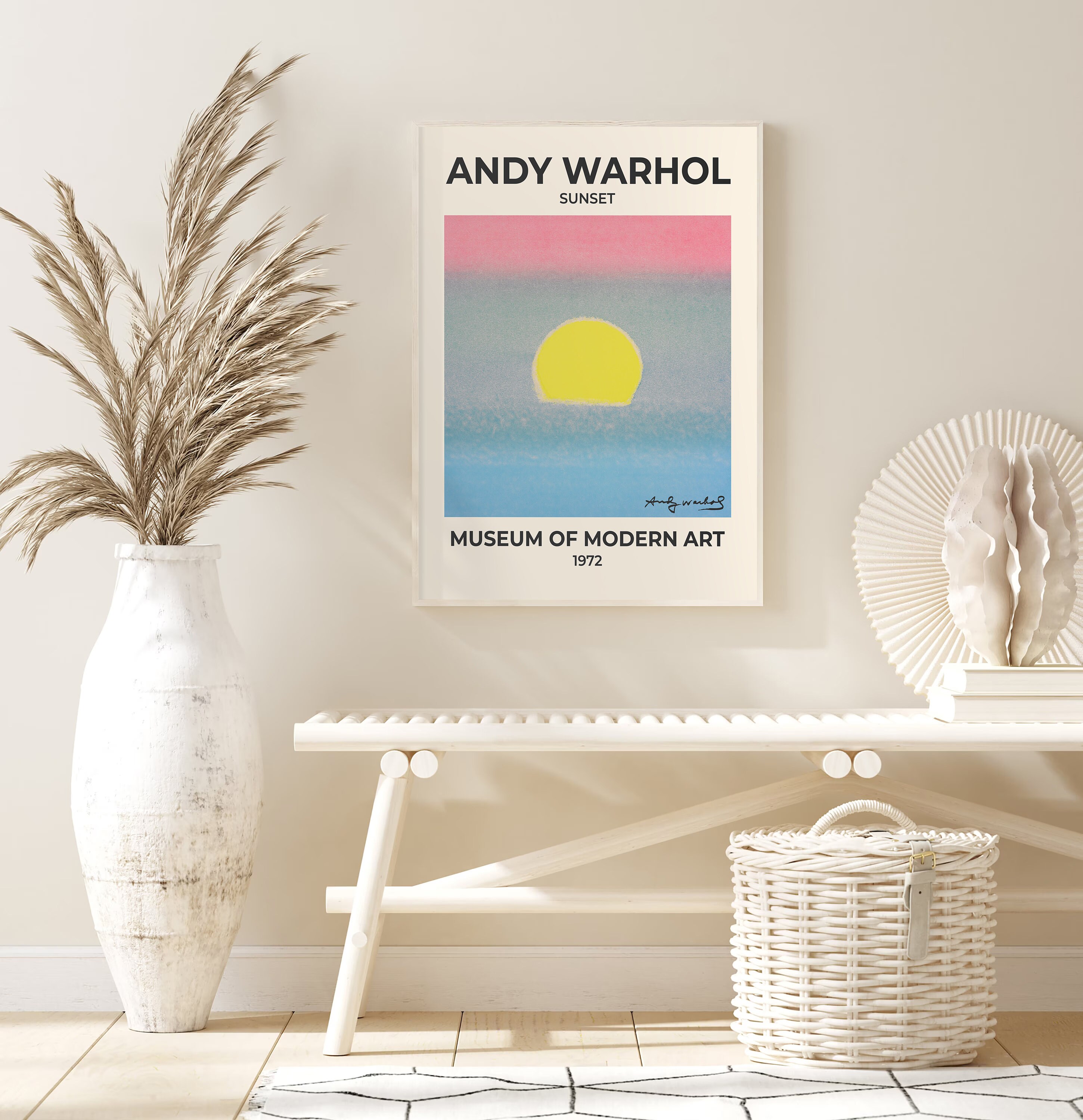 Andy Warhol Print, Andy Warhol Poster, Exhibition Poster, Warhol Sunset ...