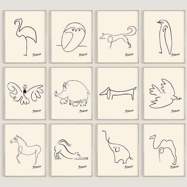 Picasso Line Drawing - Etsy