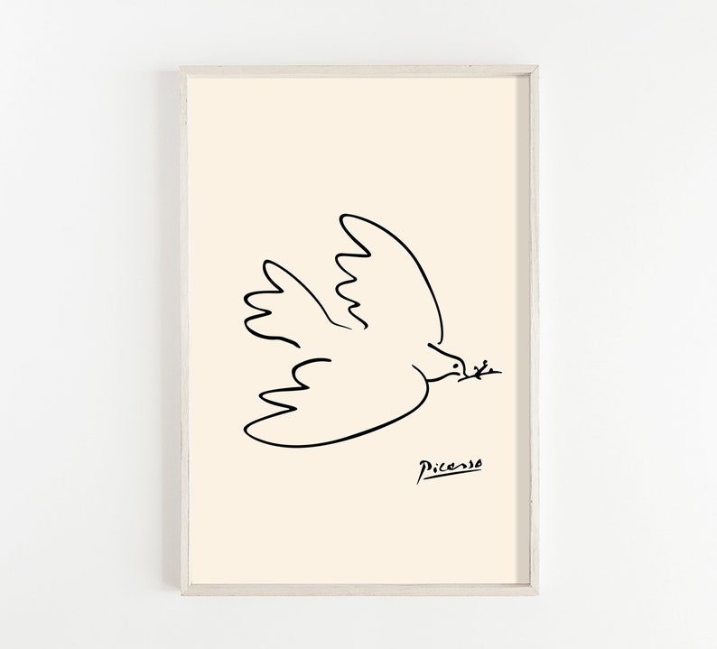 Picasso Dove of Peace Print Picasso Bird Poster Picasso Art - Etsy