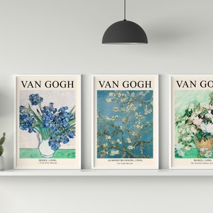 Van Gogh Museum Poster Set, 3 Piece Wall Art, Van Gogh Print Set, Van ...
