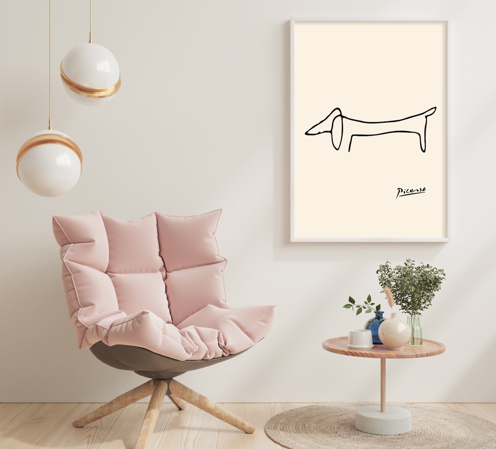 Picasso Dog Line Art Print Picasso Animal Wall Art Picasso - Etsy