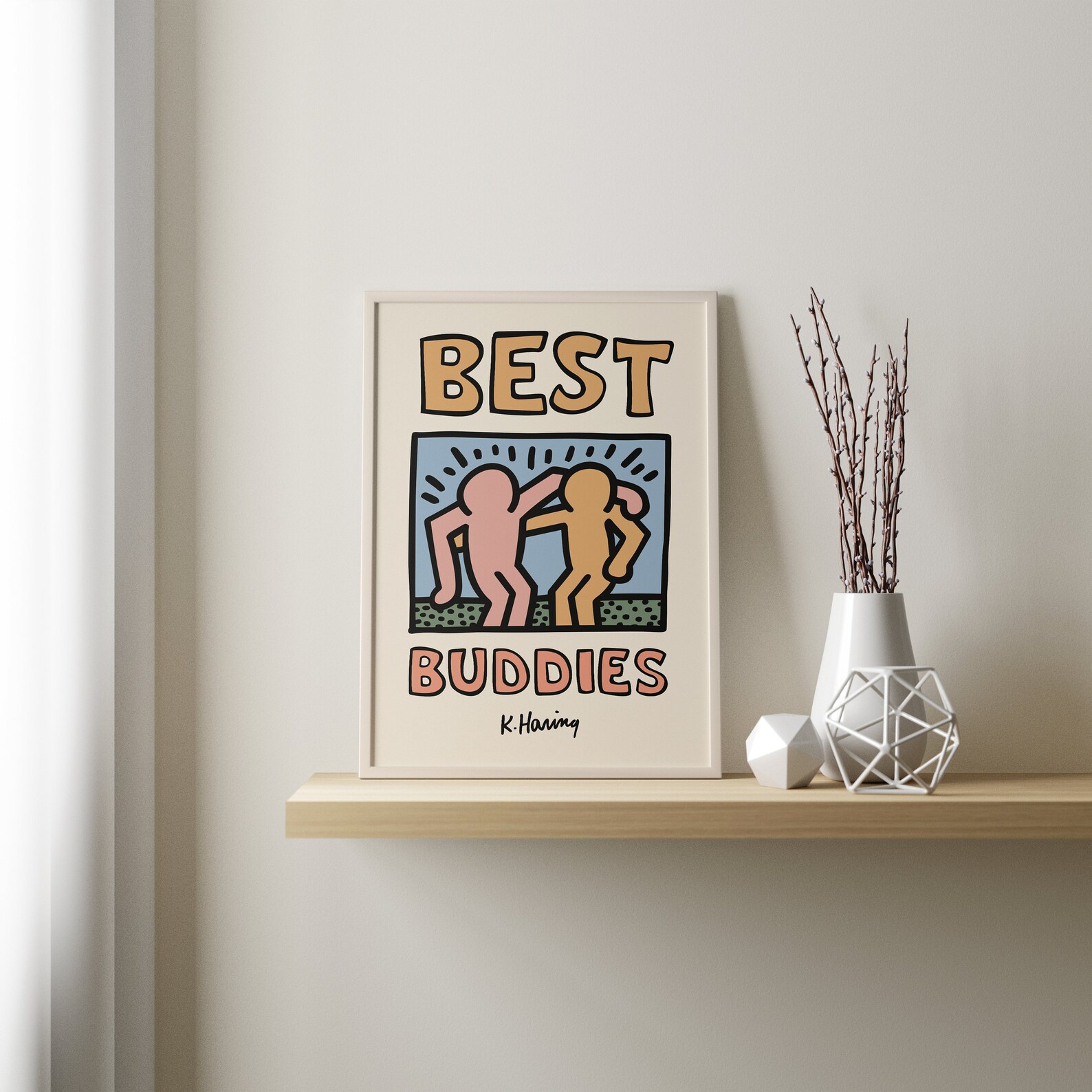 Keith Haring Poster Keith Haring Best Buddies Gift Idea | Etsy
