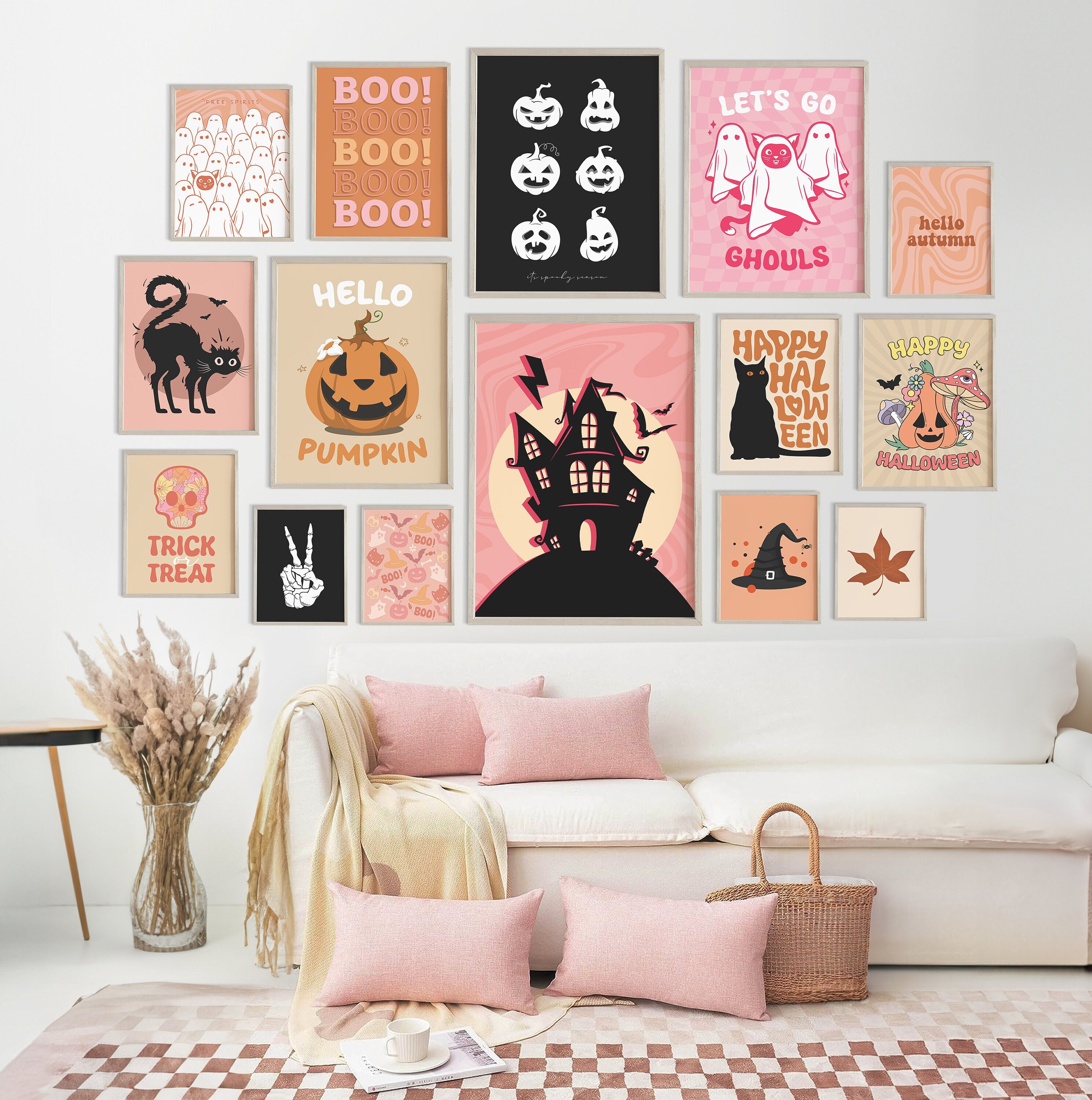 Halloween Printable Gallery Wall Art Bundle, Halloween Poster Set, Home ...