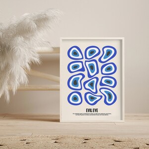 Evil Eye Print, Trendy Wall Art, Boho Wall Art, Abstract Art Print ...