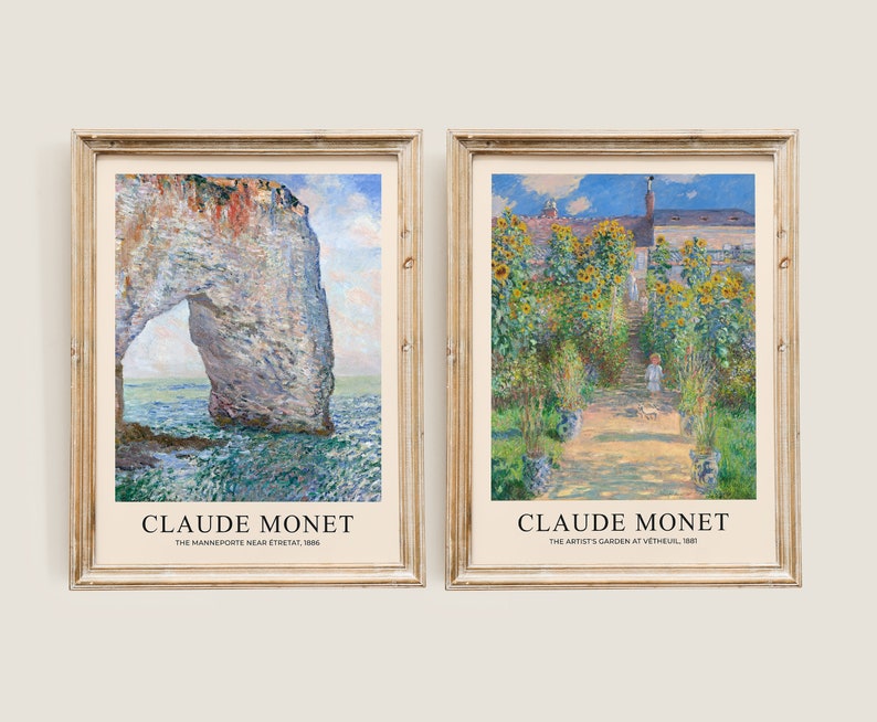 Claude Monet Print Set of 12, Monet Exhibition Poster, Printable Wall ...