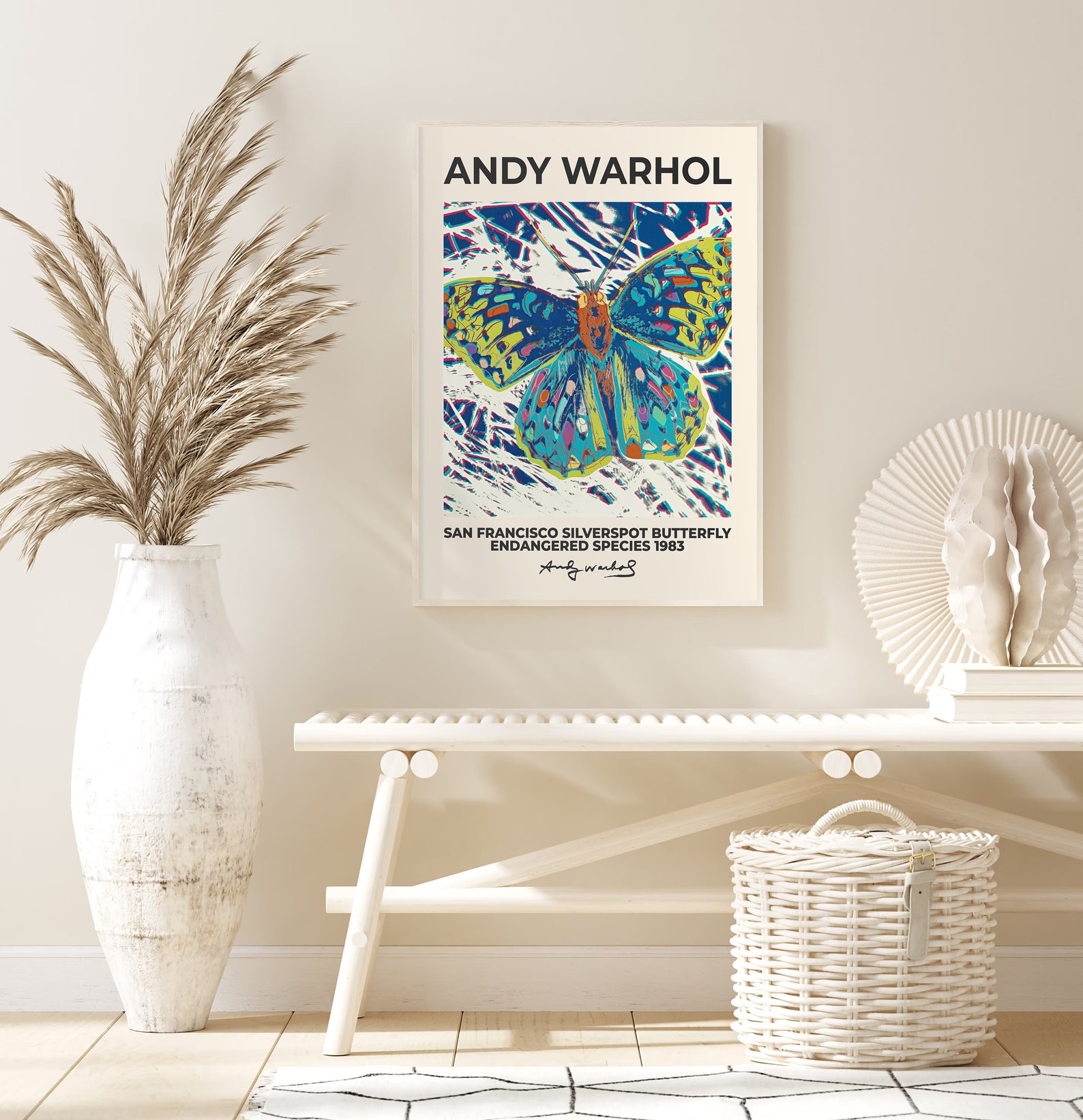 Andy Warhol Butterfly Print, Andy Warhol Print, Exhibition Poster ...
