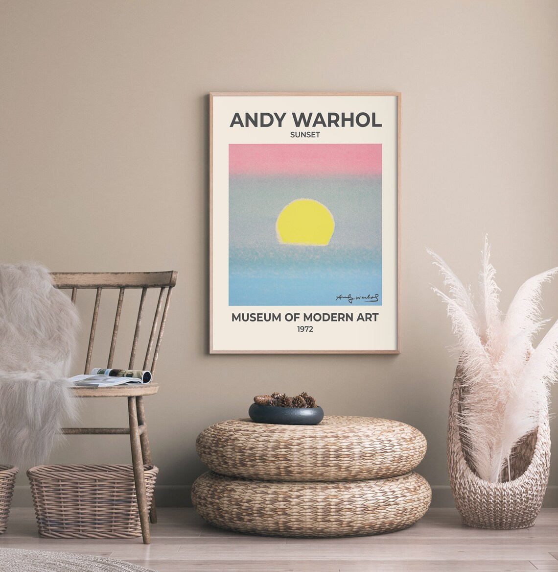 Andy Warhol Print, Andy Warhol Poster, Exhibition Poster, Warhol Sunset ...