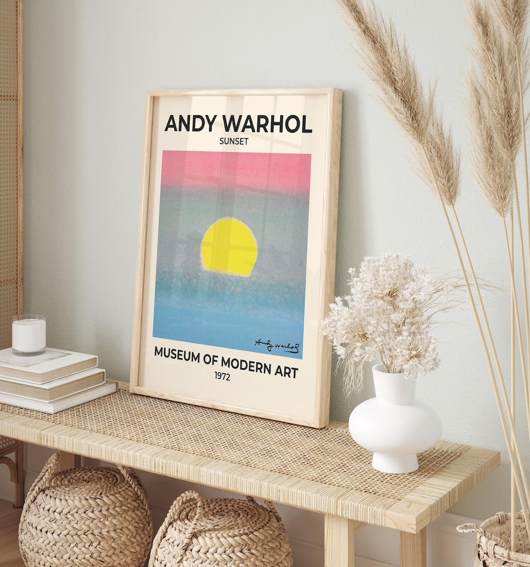 Andy Warhol Print, Andy Warhol Poster, Exhibition Poster, Warhol Sunset ...