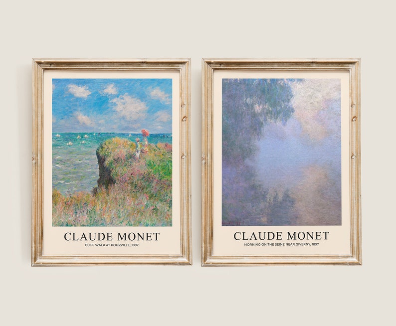 Claude Monet Print Set of 12, Monet Exhibition Poster, Printable Wall ...