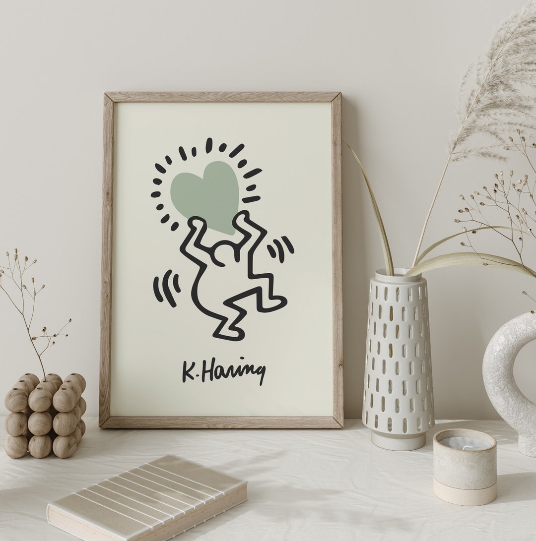 Keith Haring Heart Keith Haring Prints Haring Exhibition - Etsy