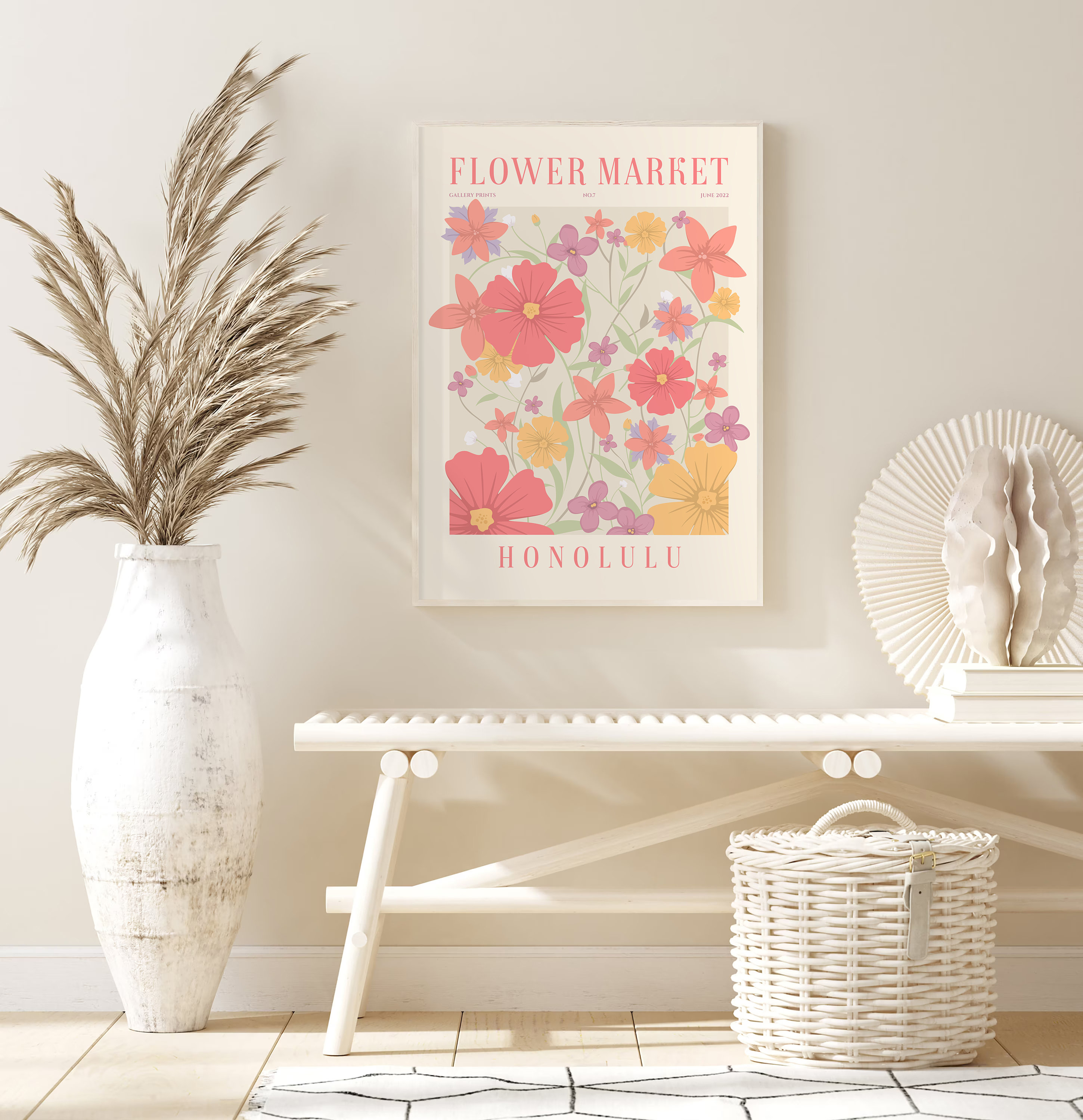 Flower Market Aesthetic Poster Honlolulu Flower Market - Etsy
