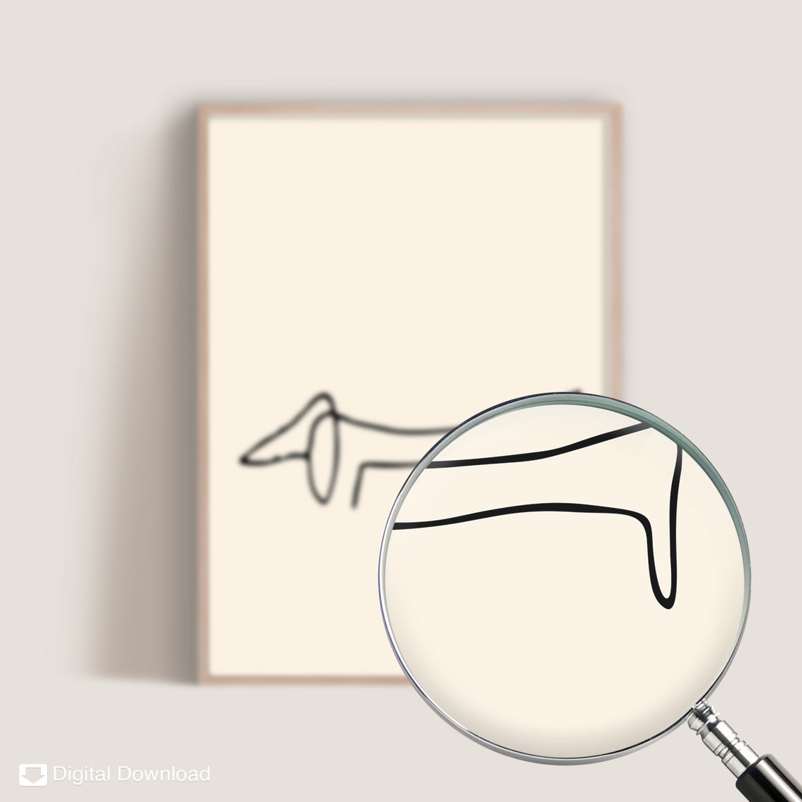 Picasso Dog Line Art Print Picasso Animal Wall Art Picasso - Etsy