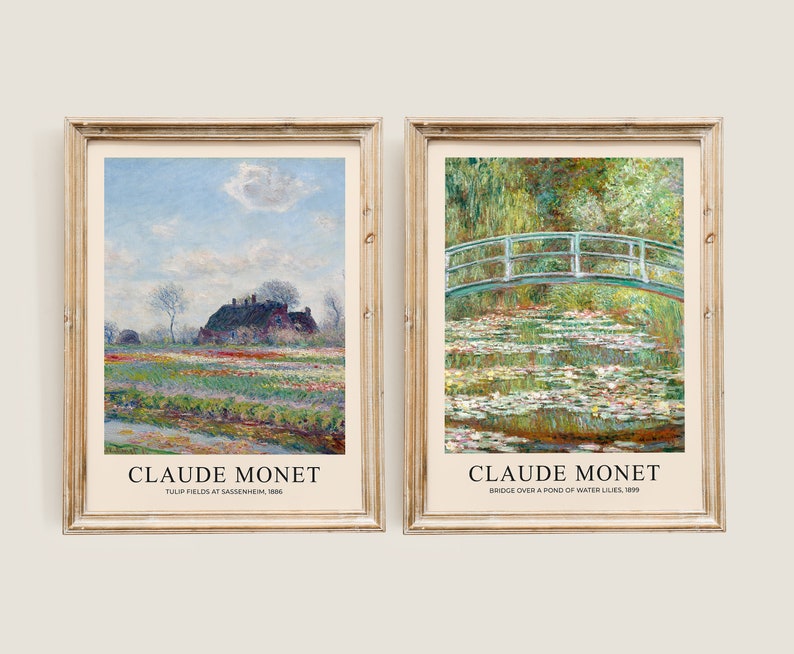 Claude Monet Print Set of 12, Monet Exhibition Poster, Printable Wall ...