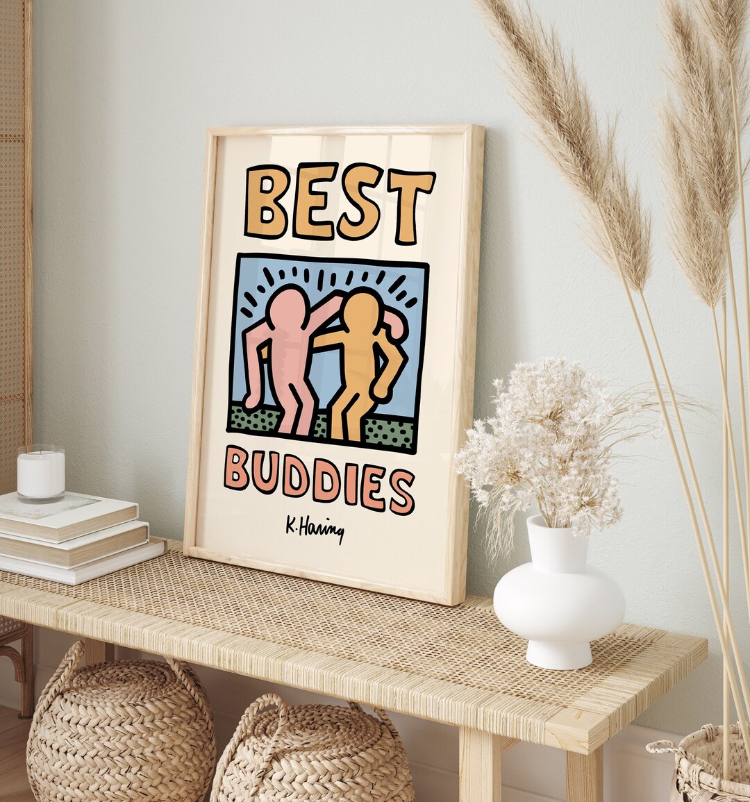 Keith Haring Poster Keith Haring Best Buddies Gift Idea - Etsy