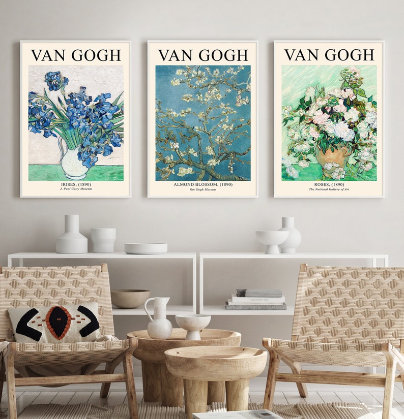 Van Gogh Museum Poster Set 3 Piece Wall Art Van Gogh Print - Etsy