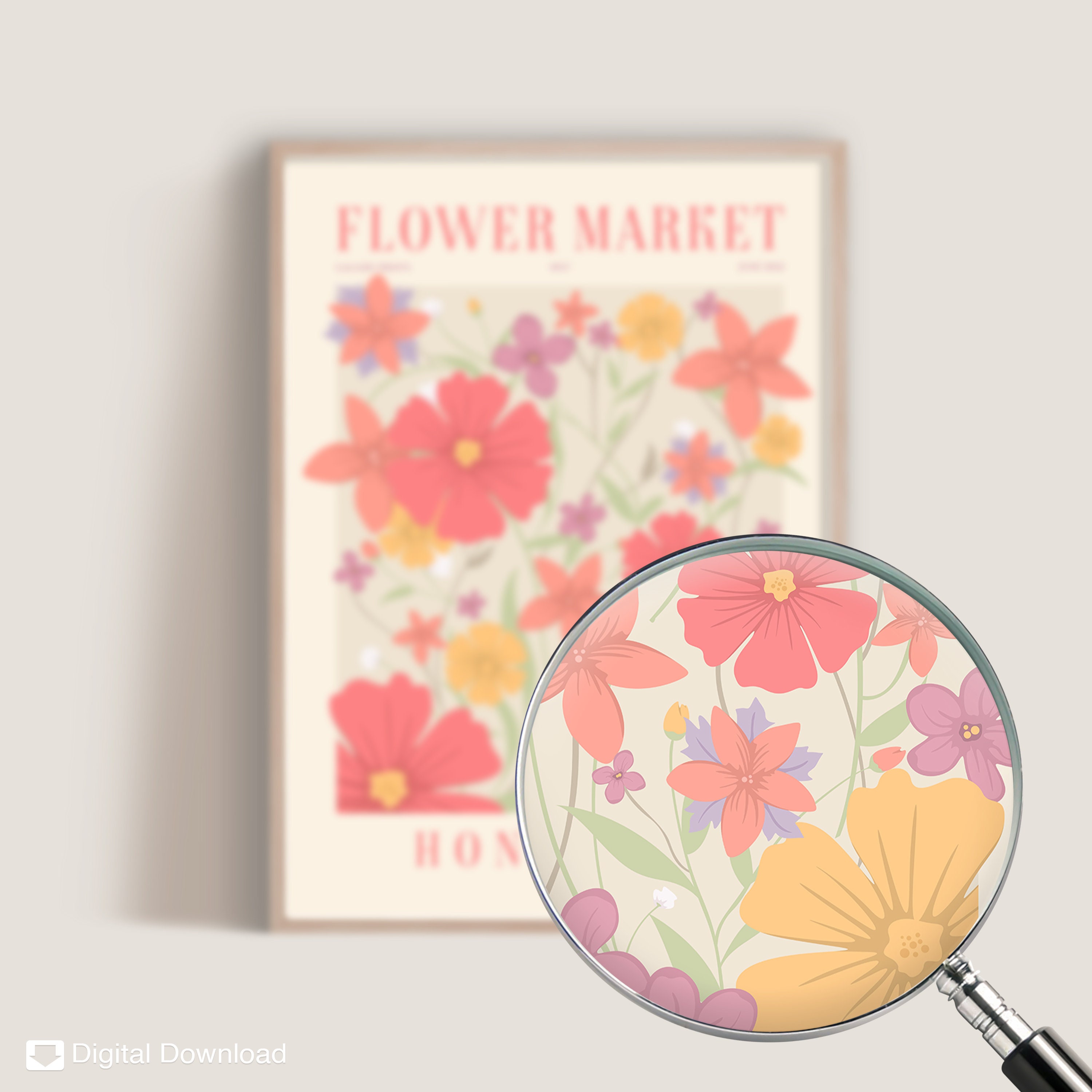 Flower Market Aesthetic Poster Honlolulu Flower Market - Etsy