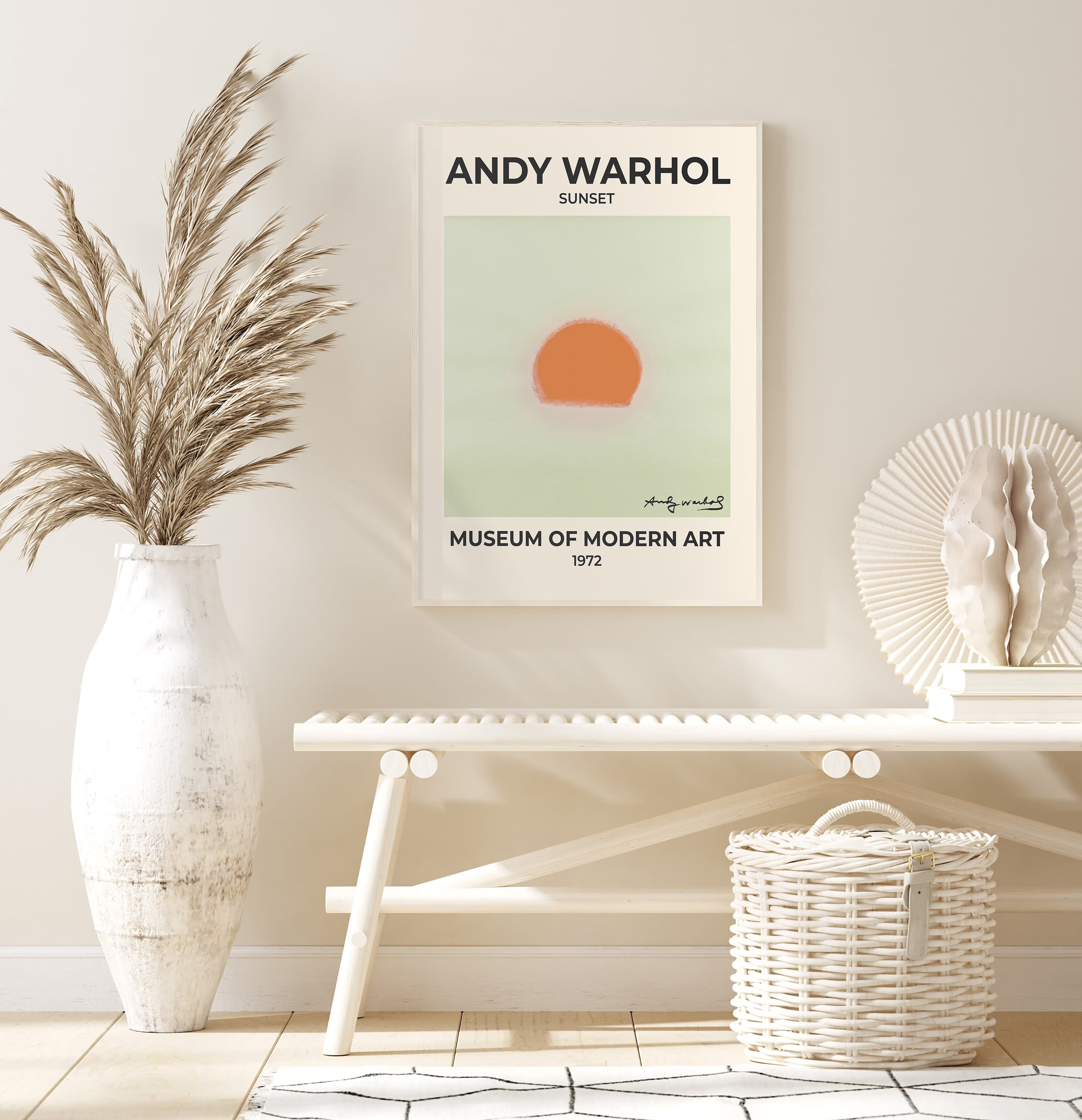 Andy Warhol Print, Andy Warhol Poster, Exhibition Poster, Warhol Sunset ...