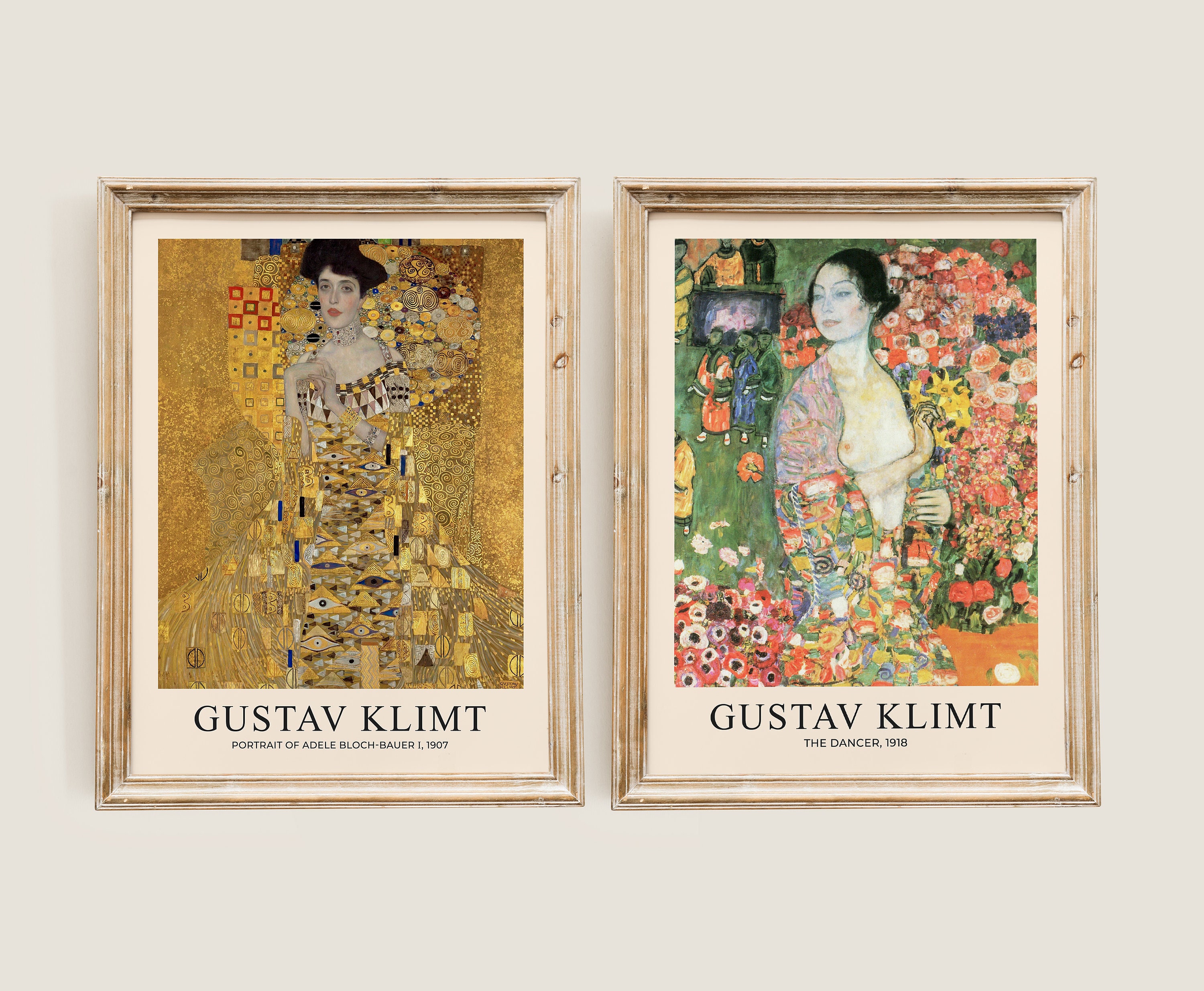 Gustav Klimt Set of 12 Prints, Eclectic Wall Art, Klimt Exhibition ...