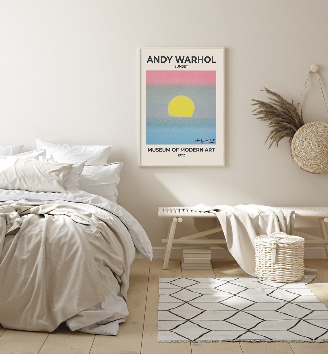 Andy Warhol Print, Andy Warhol Poster, Exhibition Poster, Warhol Sunset ...