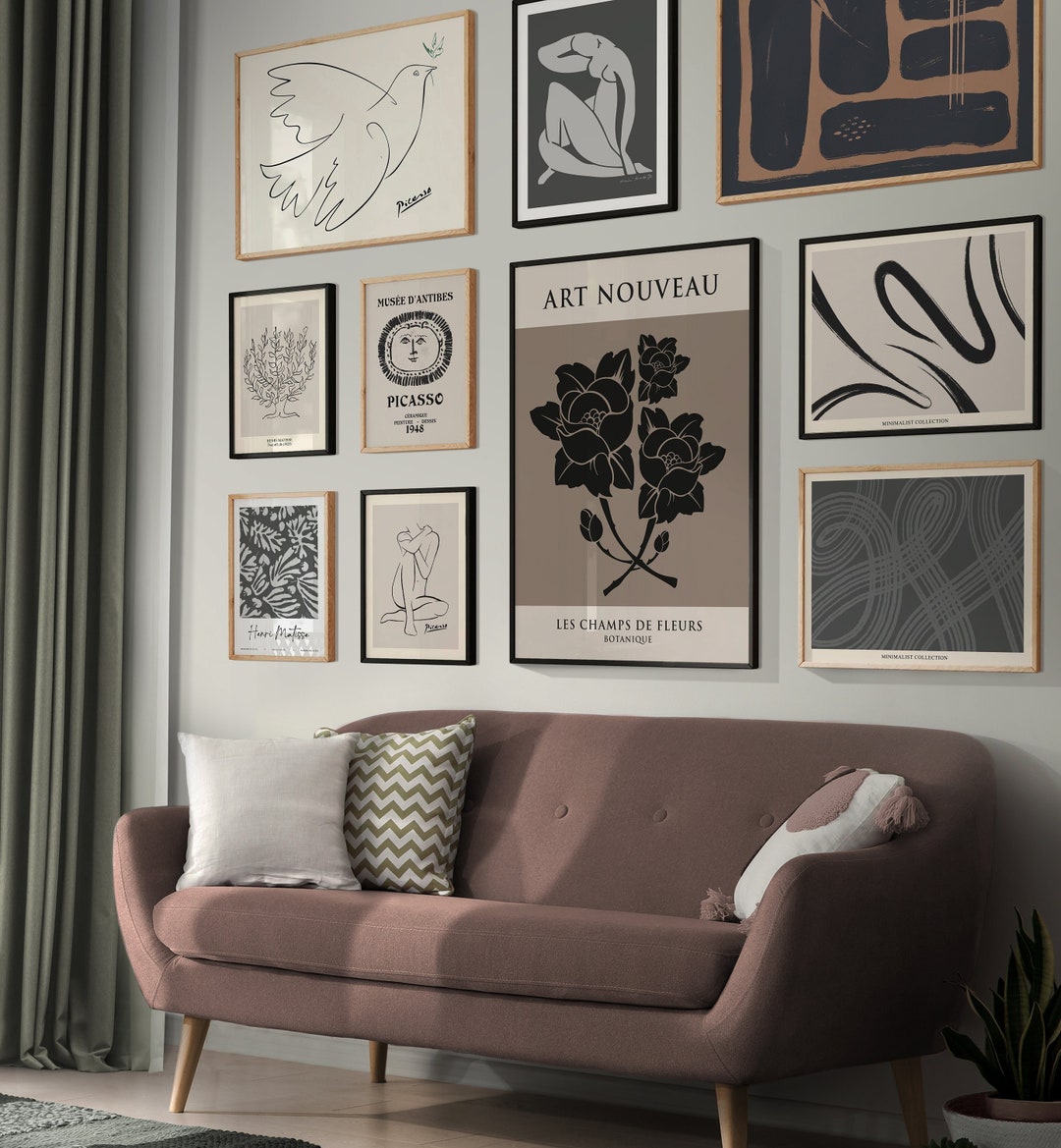 Gallery Wall Set of 10 Prints, Botanical Prints, Matisse Print Set, Art ...