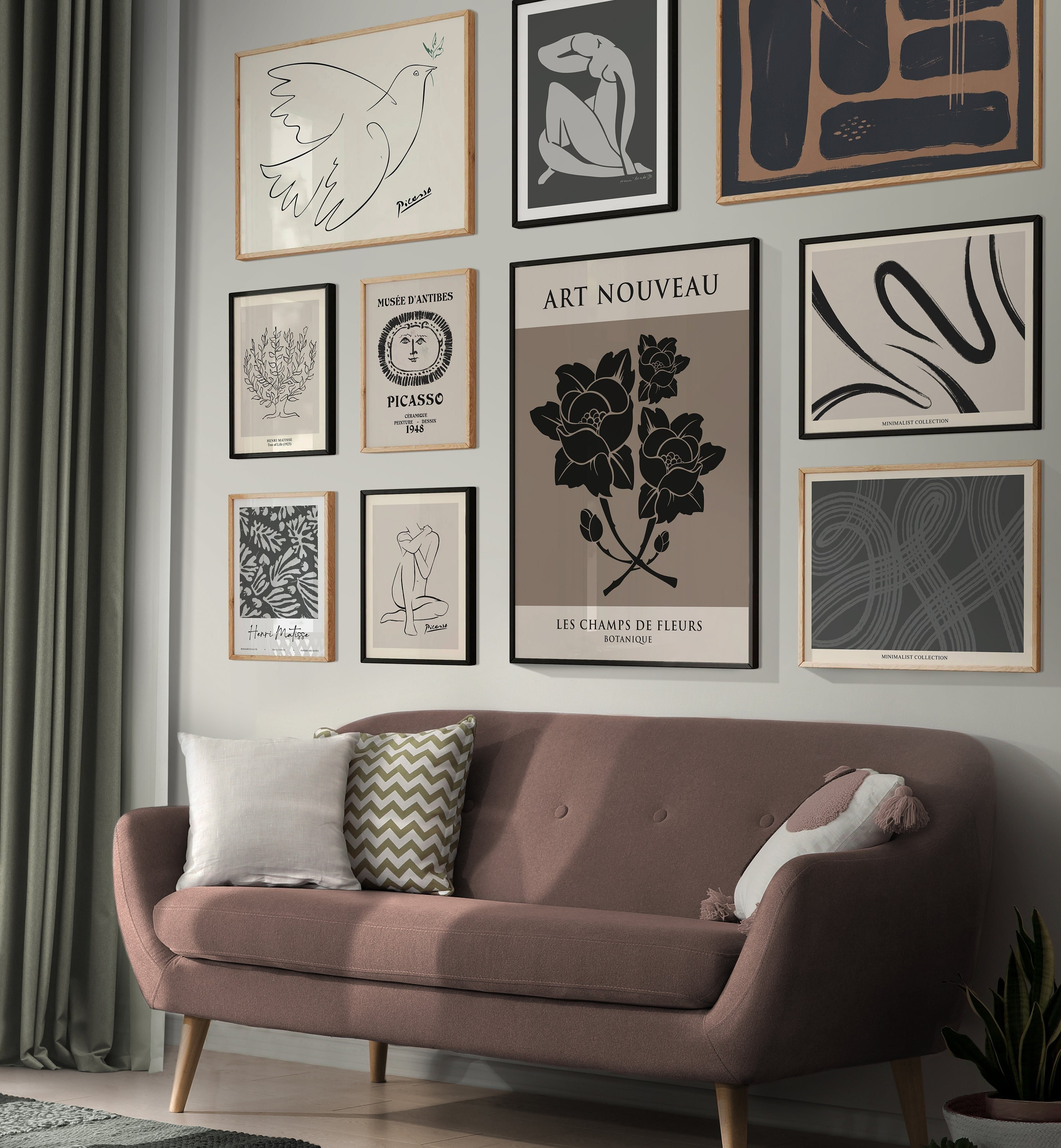 Gallery Wall Set of 10 Prints, Botanical Prints, Matisse Print Set, Art ...